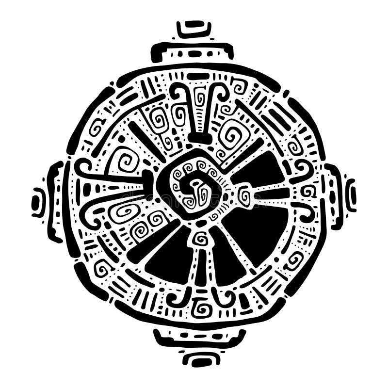 Hunab Ku. Mayan Symbol. Vector Illustration Stock Vector - Illustration ...