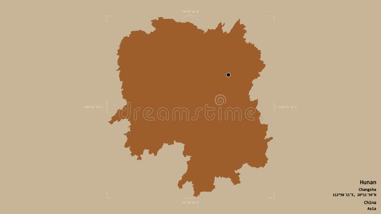 Hunan - China. Bounding Box. Pattern Stock Illustration - Illustration ...