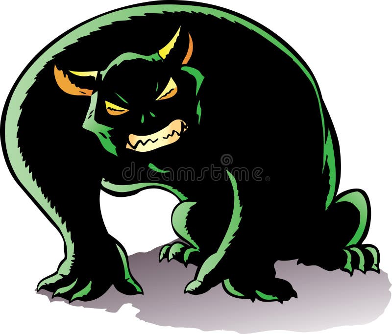 Angry Demon businessman stock vector. Illustration of competition ...