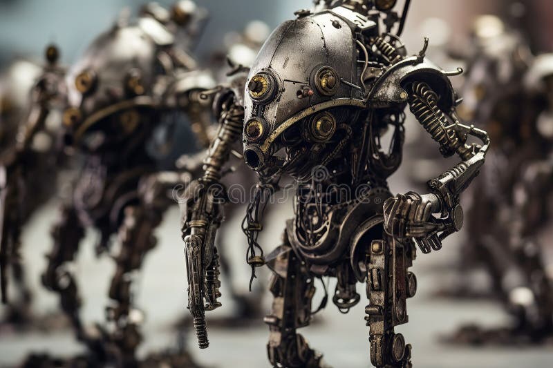 Robots Marching Stock Illustrations – 20 Robots Marching Stock ...