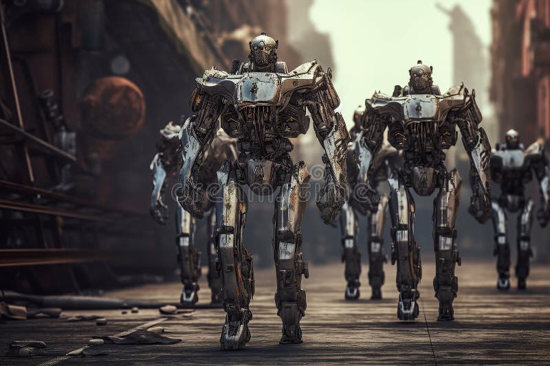 Robots Marching Stock Illustrations – 20 Robots Marching Stock ...