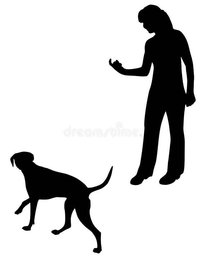 Hundetraining (Gehorsam) vektor abbildung. Illustration von ...