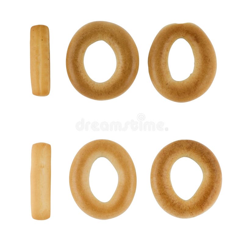 Hundred Digit from Russian Crackers Stock Image - Image of bagel ...