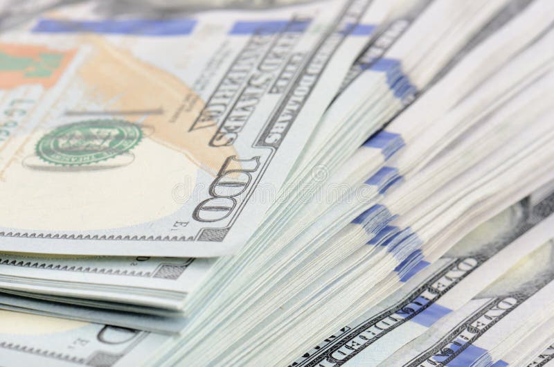 Hundred Dollars Bank Notes Background Stock Image - Image of dollars ...