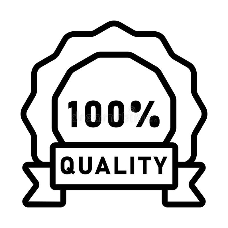 Hundred Percent Quality Tag, Label Icon Stock Vector - Illustration of ...