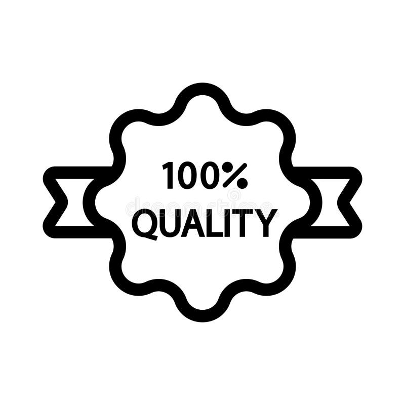 Hundred Percent Quality Tag, Label Icon Stock Vector - Illustration of ...