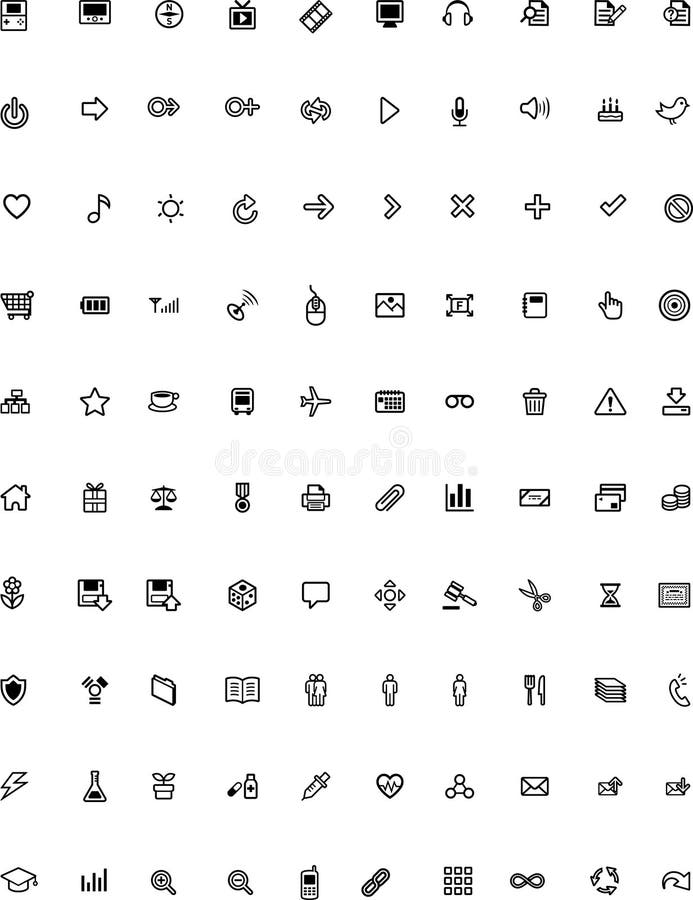 Hundred signs stock illustration. Illustration of pedestrian - 7643273