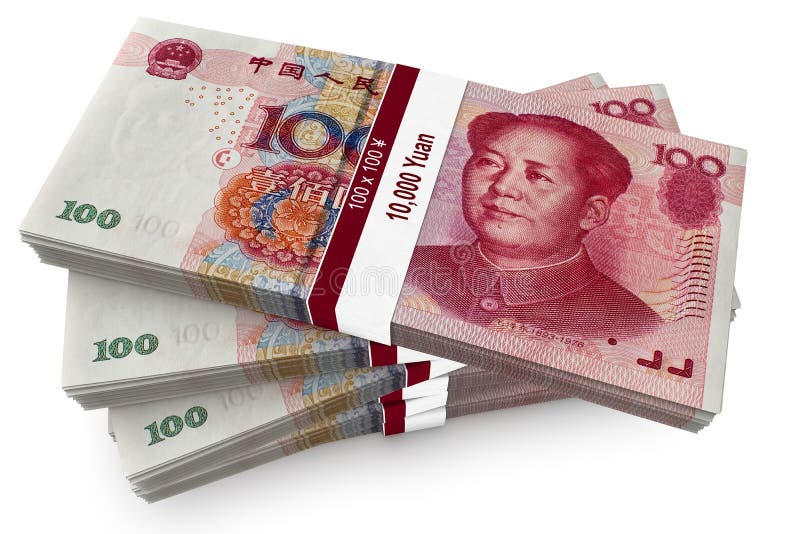 Hundred Yuan Bundles stock illustration. Illustration of cash - 11875619