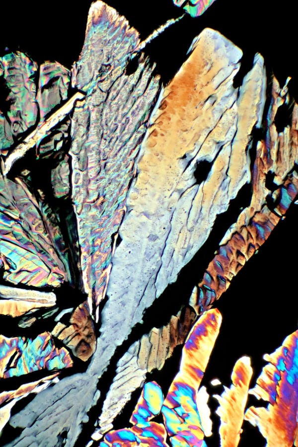 Hundredfold Magnification of Crystals Citric Acid Stock Photo - Image ...