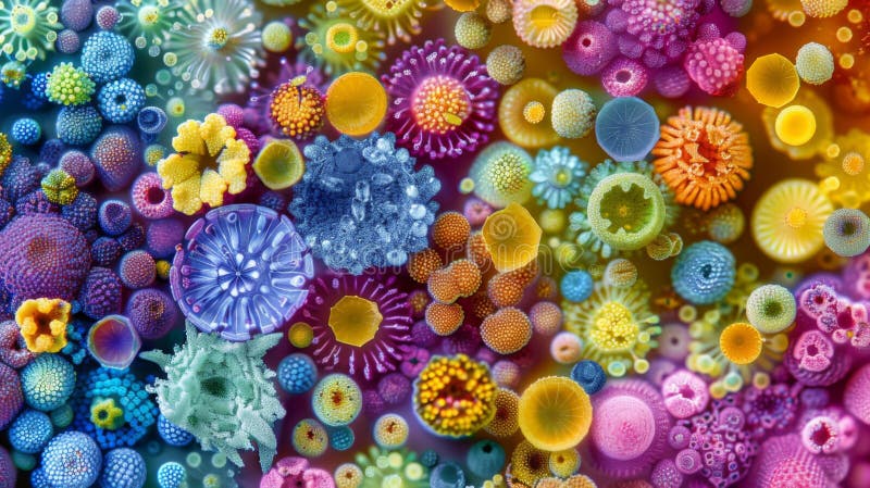 Hundreds of Different Types of Pollen Grains Ranging in Color from ...