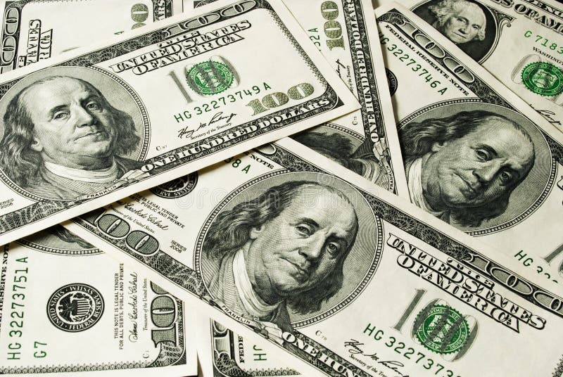 Hundreds dollars stock image. Image of currency, america - 14095389