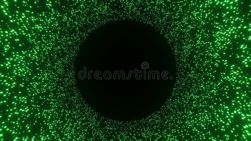Countless Glowing Particles Forming a Composition with an Empty Space ...