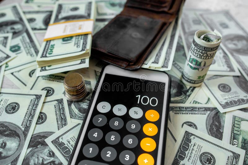 Hundreds of Notes on the Table Stock Image - Image of currency, money ...