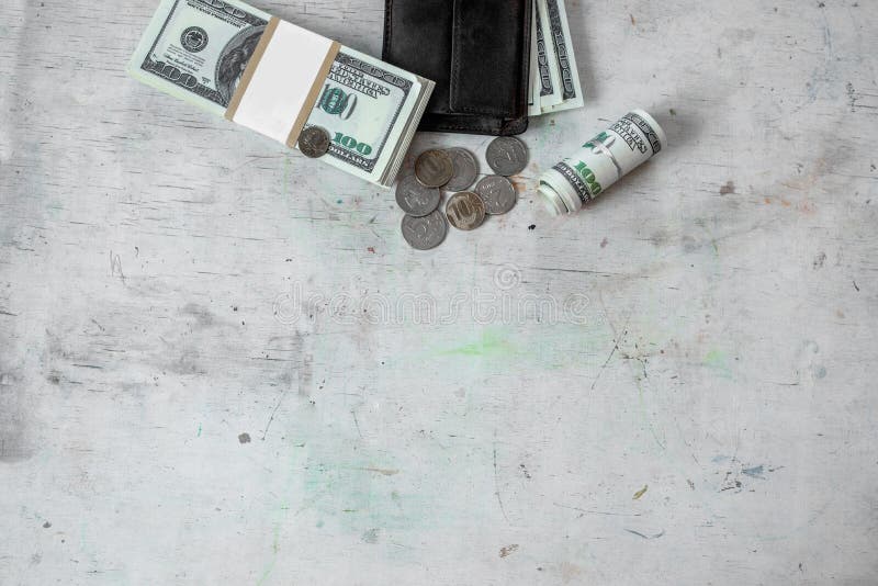 Hundreds of Notes on the Table Stock Image - Image of savings, business ...