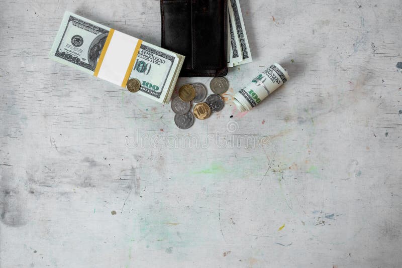 Hundreds of Notes on the Table Stock Image - Image of pack, banknote ...