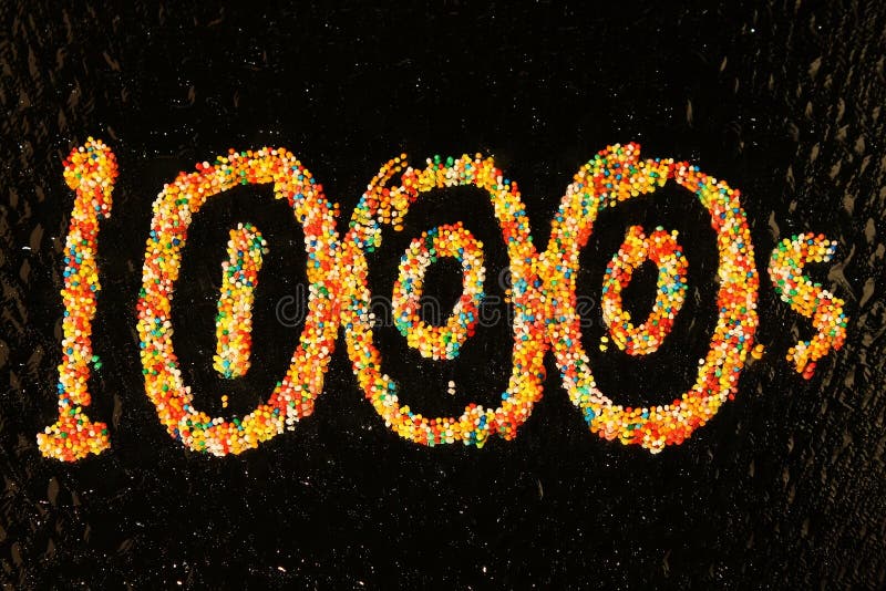Hundreds and thousands stock photo. Image of 1000, black - 12963558