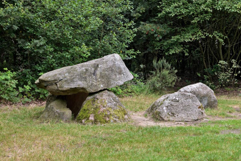 Hunebed stock image. Image of historical, stones, hunebed - 337560369