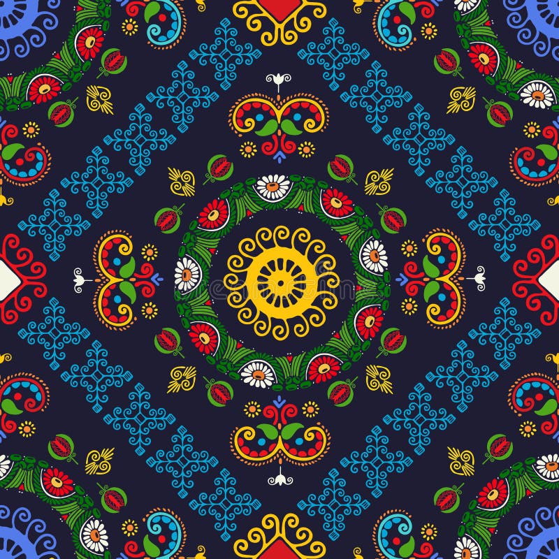 Hungarian Embroidery Pattern 25 Stock Vector - Illustration of ...