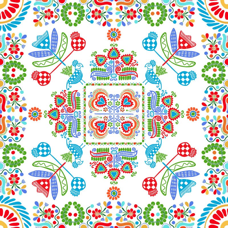 Hungarian Embroidery Pattern 109 Stock Vector - Illustration of ...