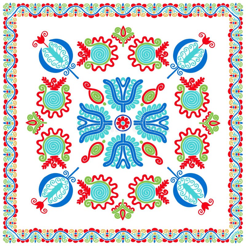 Hungarian Embroidery Pattern 115 Stock Vector - Illustration of decor ...