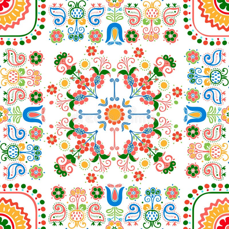 Hungarian Embroidery Pattern 132 Stock Vector - Illustration of matyo ...