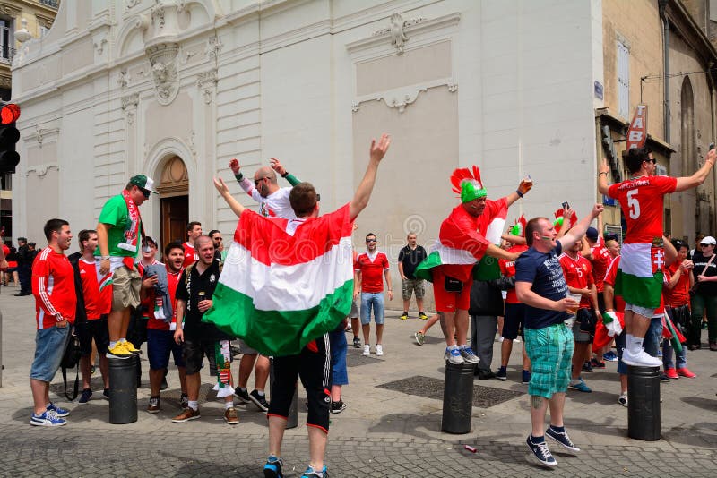 Hungarian fans editorial photography. Image of audience - 75648632