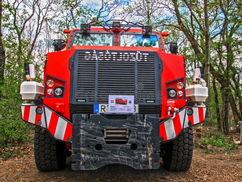 Hungarian Fire Service Truck in a Forest Editorial Stock Image - Image ...