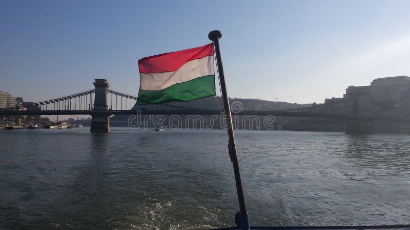 Hungarian flag stock image. Image of wind, flag, danube - 50457913