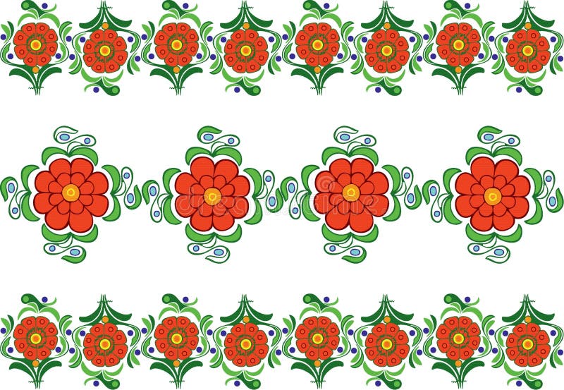 Hungarian folk art stock vector. Illustration of hand - 85743650