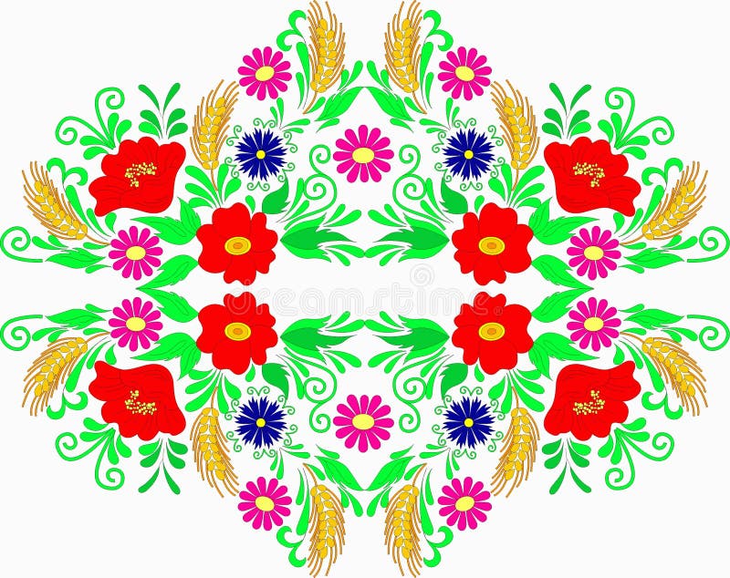 Hungarian folk art stock vector. Illustration of folk - 86009067