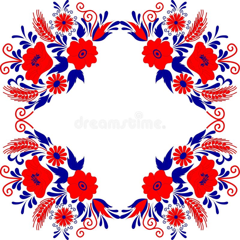 Hungarian folk art stock vector. Illustration of traditional - 86009099