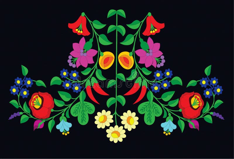 Hungarian folk art stock vector. Illustration of culture - 88088514