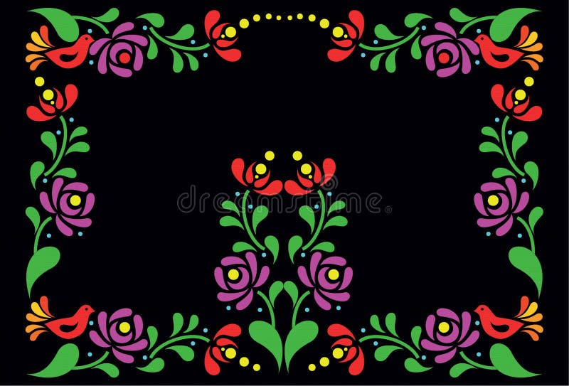 Hungarian folk art stock vector. Illustration of hungarian - 88088591