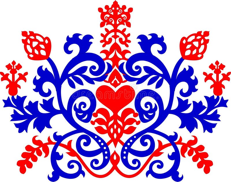 Hungarian folk art stock vector. Illustration of painting - 88088678