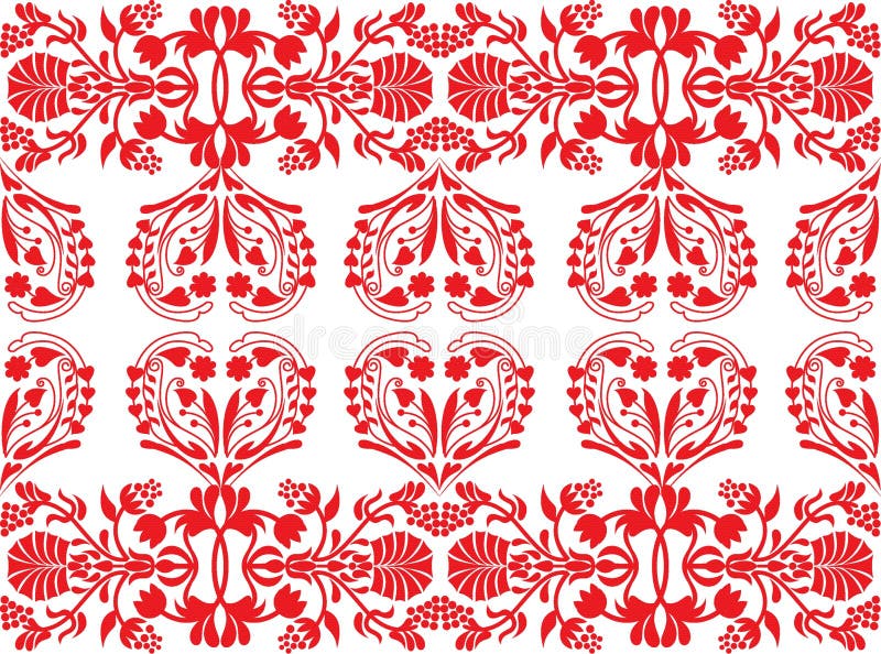 Hungarian folk art stock vector. Illustration of artistic - 88089296
