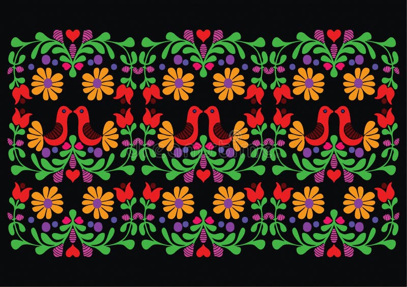 Hungarian folk art stock vector. Illustration of design - 88089322