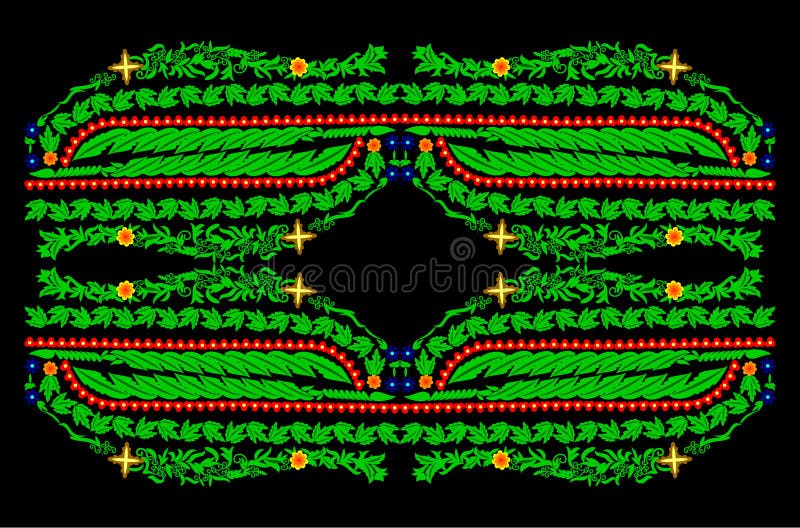 Hungarian folk art stock vector. Illustration of hand - 90722776