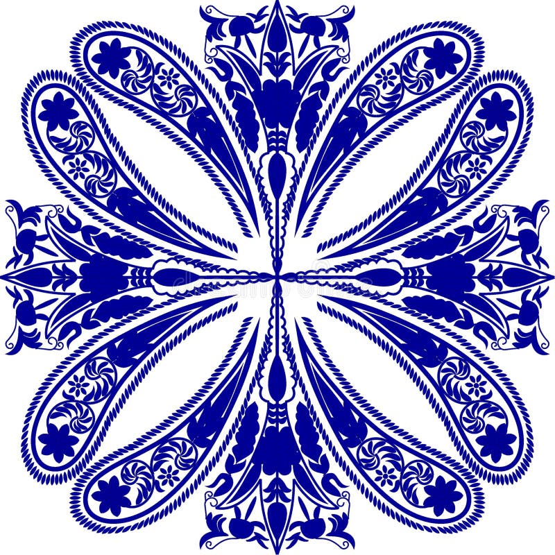 Hungarian folk art stock vector. Illustration of tribal - 90722870