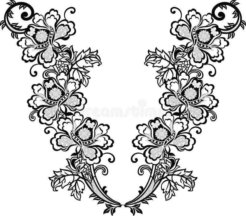 Hungarian folk art stock vector. Illustration of motif - 93718469