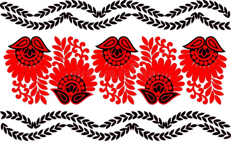 Hungarian folk art stock vector. Illustration of culture - 98374098