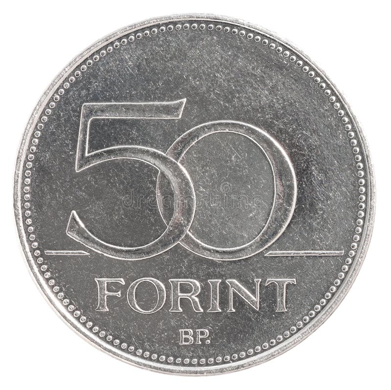 50 Hungarian forint coin stock image. Image of forint - 88824979