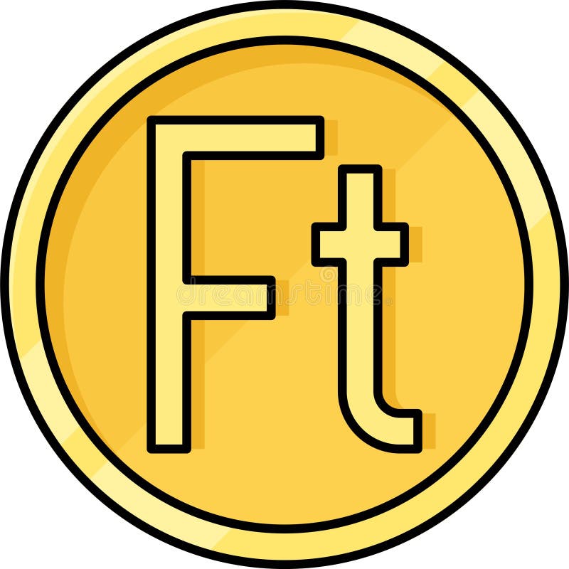 Hungarian Forint Coin Icon, Currency of Hungary Stock Vector ...