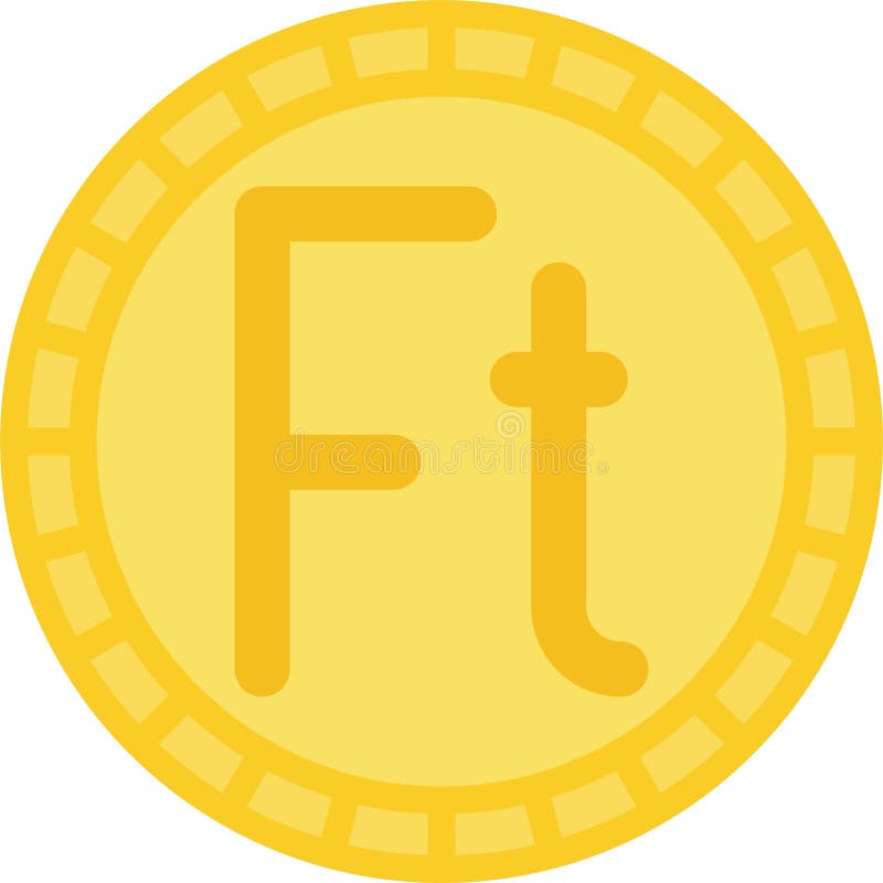 Hungarian Forint Coin Icon, Currency of Hungary Stock Vector ...