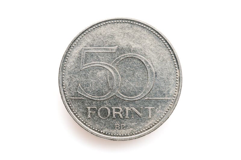 Hungarian 50 Forint Coin with Minting Date 2018 Stock Image - Image of ...