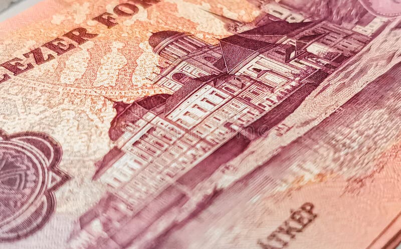 Hungarian Forint Image, Texture on Paper Banknote Stock Image - Image ...