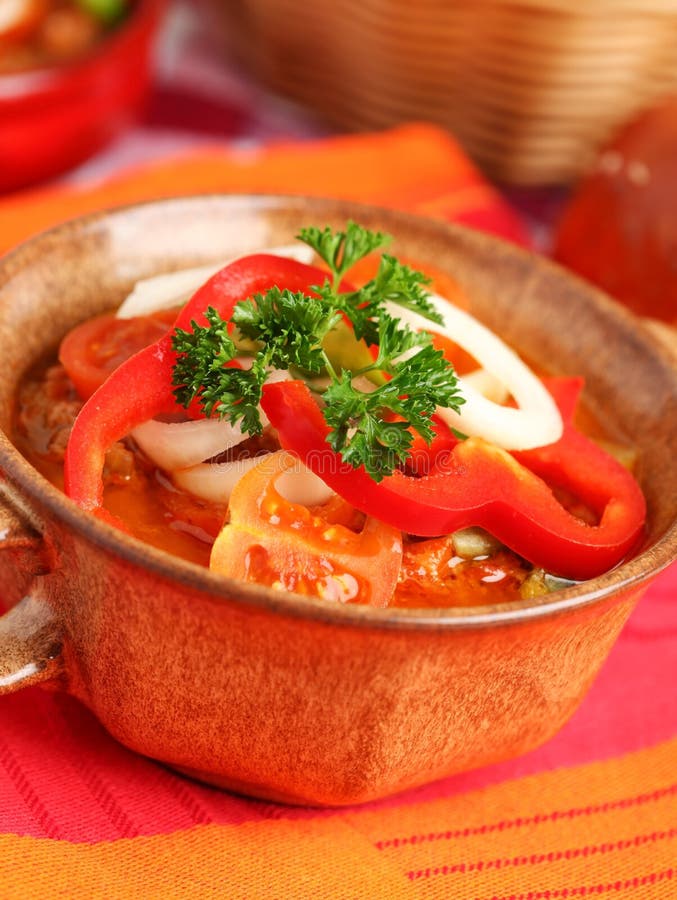 Hungarian Lesco stock image. Image of pepper, sausage - 16369987