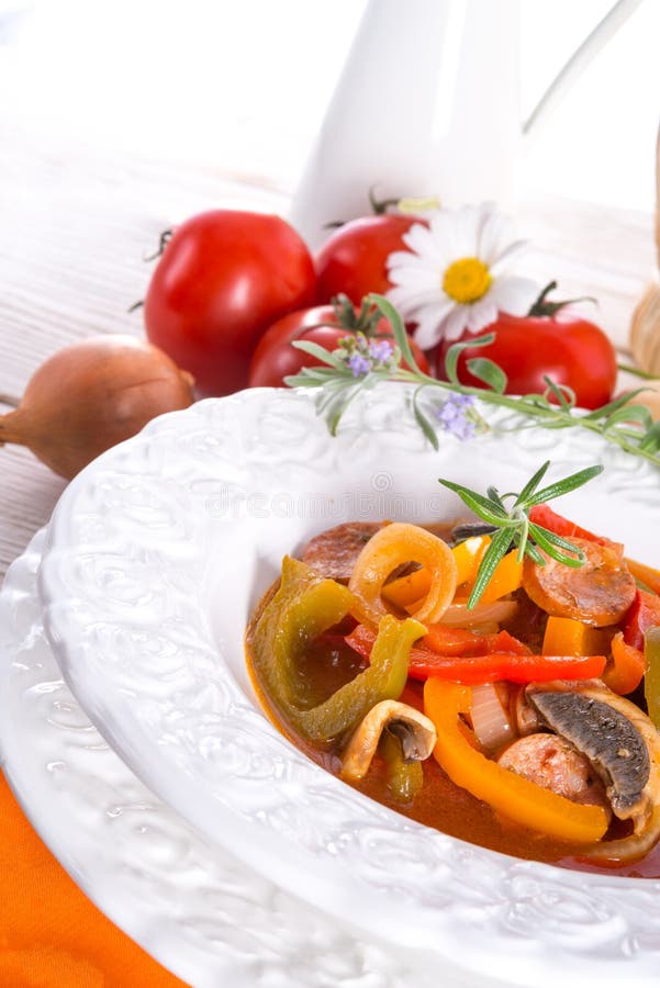 Hungarian Lecho stock image. Image of meat, appetizer - 31806181