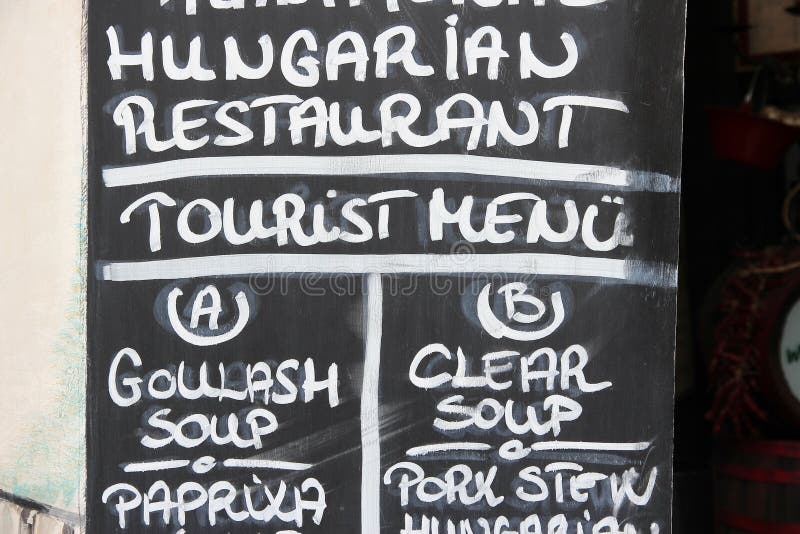 Hungarian menu stock image. Image of board, hungary, fresh - 72767583