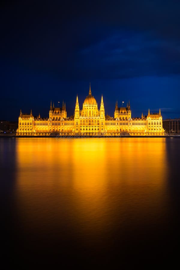 Hungarian Parliament Building in Golden Light, Budapest Stock Photo ...