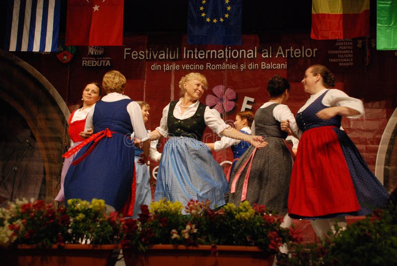 Hungarian Folk Dancers At A Festival Editorial Photo - Image of dynamic ...